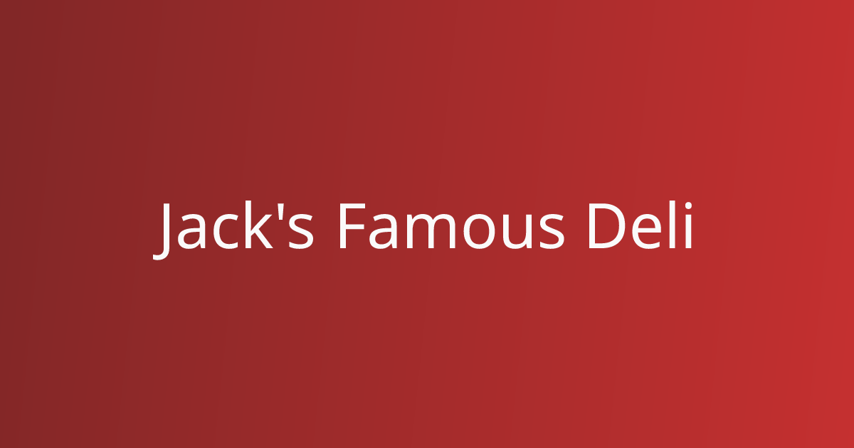 Jack's Famous Deli | Best breakfast in Washington, DC | Order Online